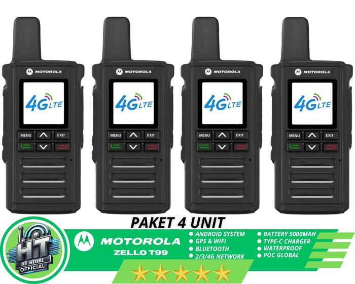 Jual HT POC Motorola T99 Zello - Paket 4 unit - Walkie Talkie 4G ...