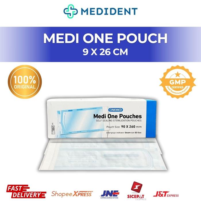 Jual Medi one pouches / Medipouch 9x26 CM / Sterilization Pouch ...