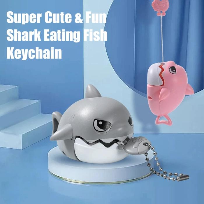 Promo Gantungan Kunci Lucu Shark Eat Fish Mainan Keychain Tas ...