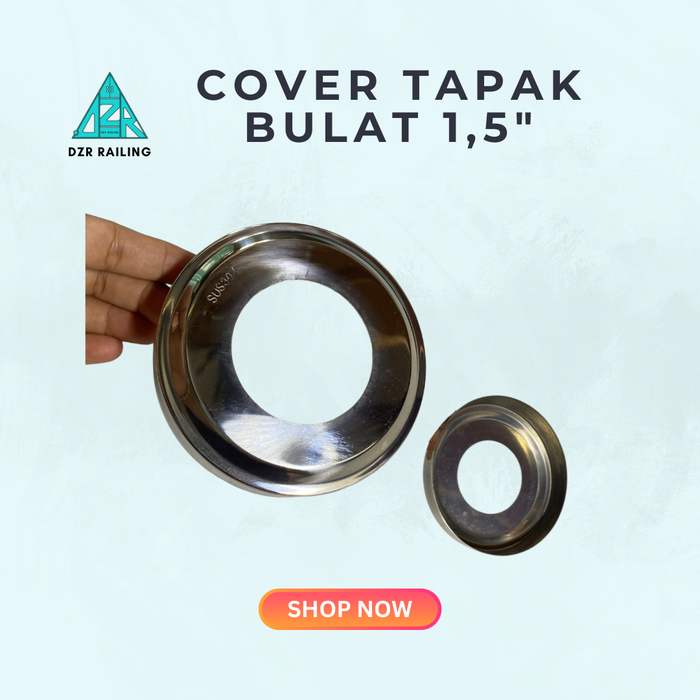 Jual Tutup Plendes / Tutup tapak bulat / ring pipa stainless 1.5" 2" SS ...