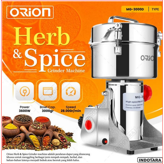 Promo Mesin Gilingan Merica Bubuk Bumbu Rempah Dapur 220 Volt ORION ...