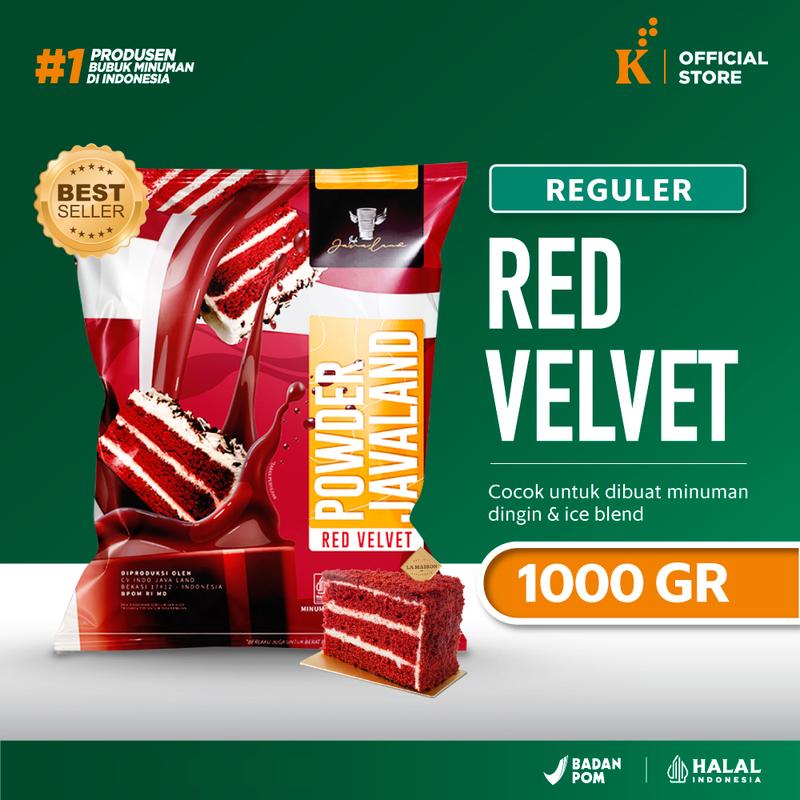 Bubuk Minuman Bubble Powder Drink Red Velvet ORIGINAL Javaland 1kg ...