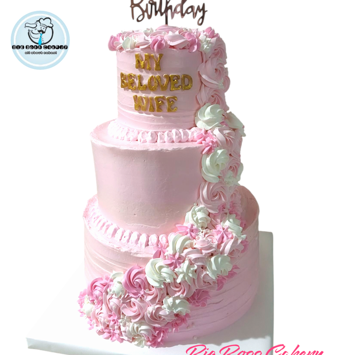 Jual CUSTOMED WEDDING ANNIVERSARY BIRTHDAY CAKE KUE 3 TINGKAT/TIER ...