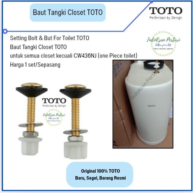 Baut Tangki Closet TOTO/ Setting Bolt & Nut For Toilet TOTO/Spare ...