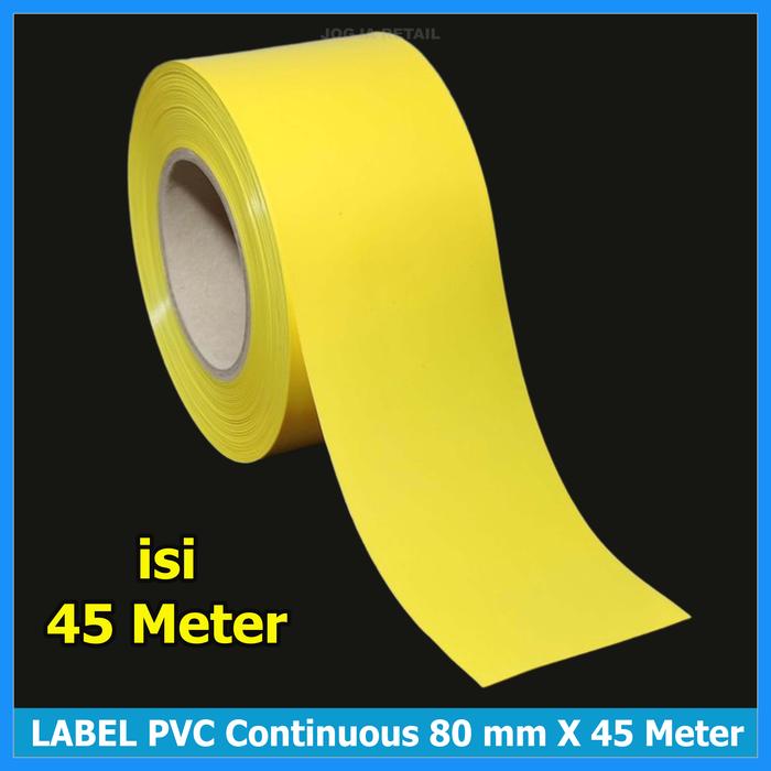 Promo LABEL BARCODE PVC KUNING CONTINUOUS STANDAR KEHUTANAN 80 MM X 45 ...