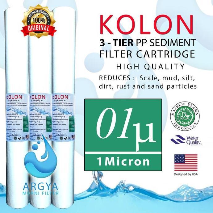 Jual Sediment Cartridge Filter Kolon 20 Inch / Spun Kolon 20 Inch 1M 3M ...