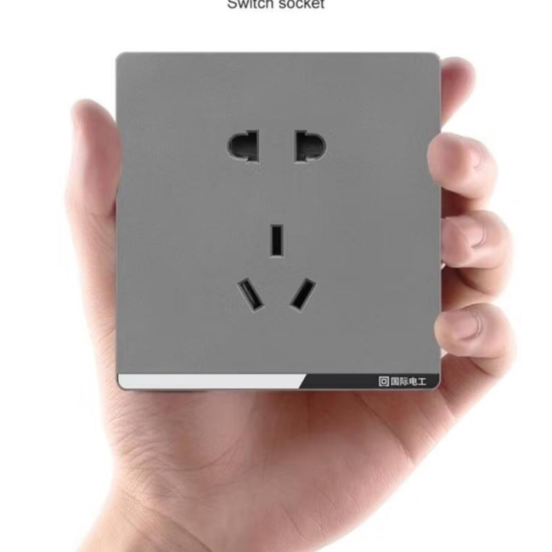 saklar lampu rumah/hotel model terbaru warna grey - Shop | Tokopedia