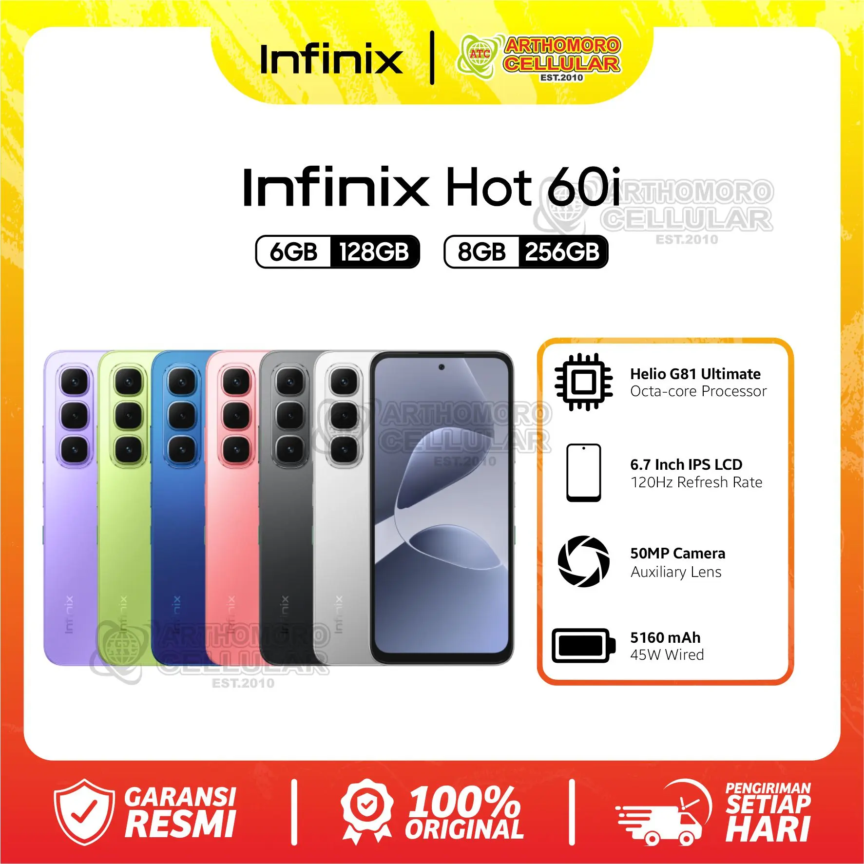 INFINIX HOT 60i (6/128) & (8/256) - GARANSI RESMI - Shop | Tokopedia