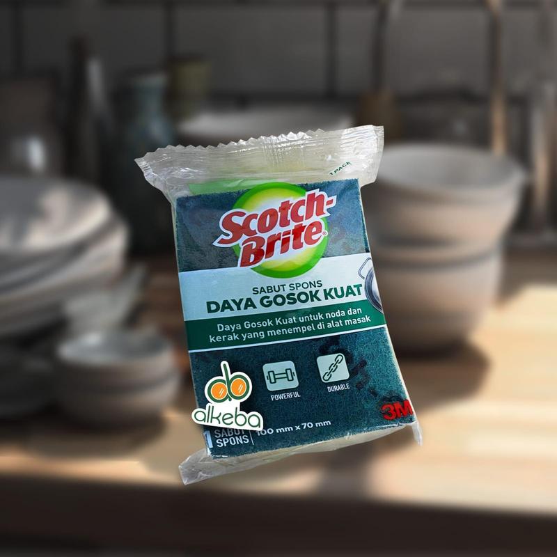 3M Scotch Brite Sabut Spon Sponge busa Hijau kuning Cuci piring - Shop ...