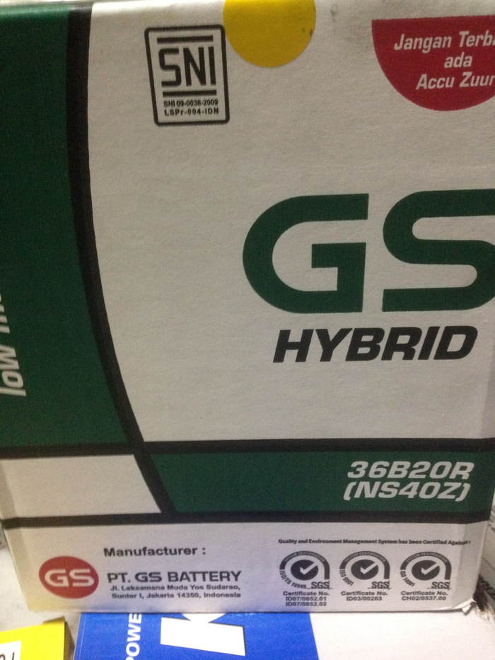 Jual GS Hybrid NS40Z aki ori mobil avanza xenia terios rush apv grand ...