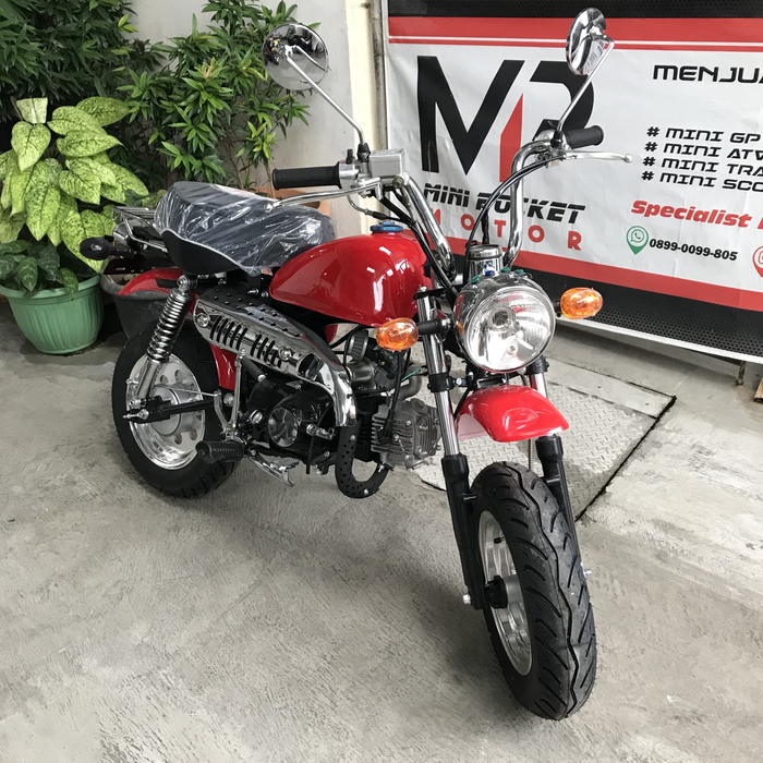 Jual Motor Mini Monkey 125cc Motor Classic Mini Bike Monkey Merah ...
