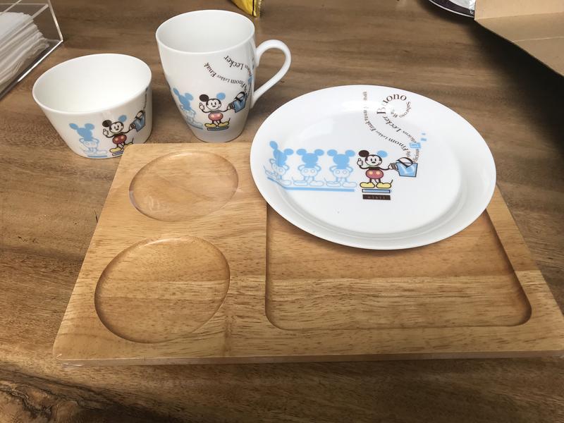 disney plate set with tray / mickey mouse set kitchen - Shop | Tokopedia