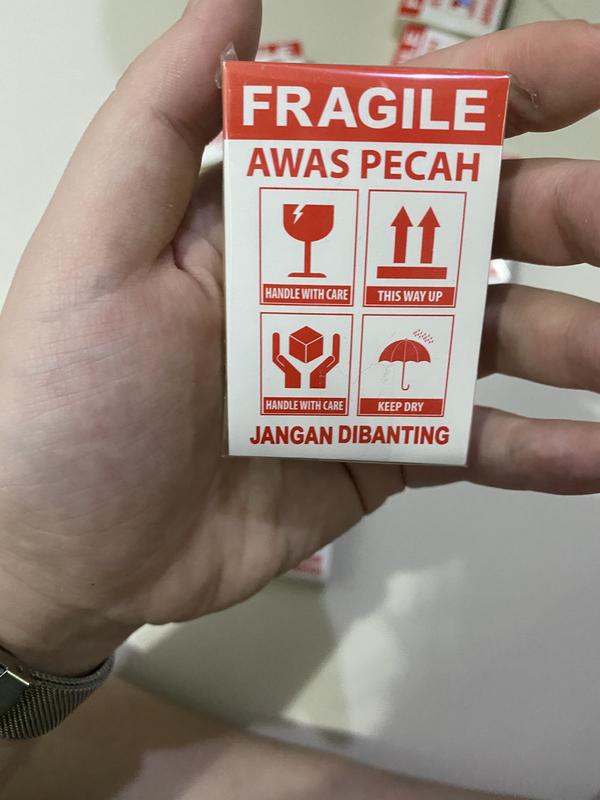Sticker fragile 4icon uk.4x6 pengaman packing pengiriman - Shop | Tokopedia