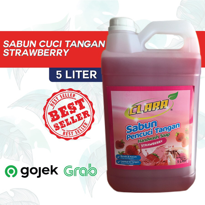 Promo CLARA Sabun cuci tangan strawberry kemasan 5 Liter - Strawberry5L ...