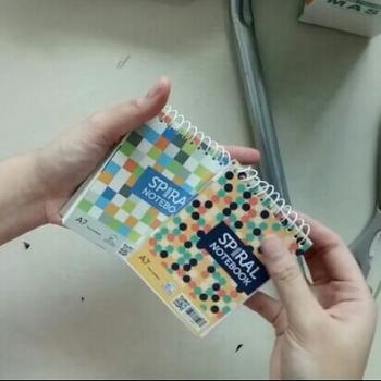 MOTIF Spiral Note Book A7 80 sheets GARIS - Buku Tulis Memo Locomotif ...