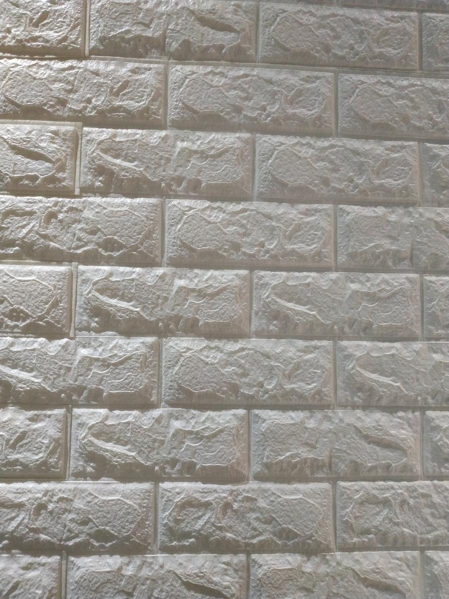 wallpaper 3D motif bata putih tebal 5 mm - Shop | Tokopedia