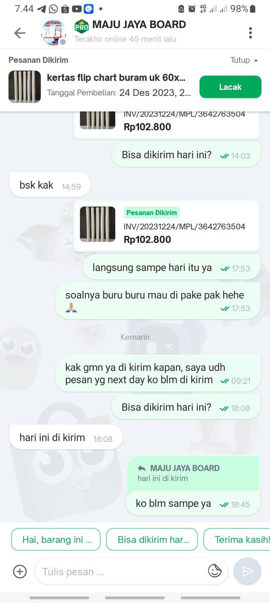 kertas flip chart buram uk 60x90 cm - Shop | Tokopedia