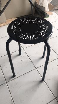 Kursi Baso Soleil Metal Stool Hitam Bangku Bakso Besi Bulat Serbaguna ...