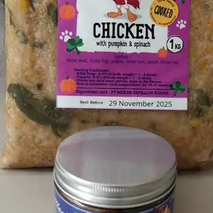 Papillon Makanan Hewan Cooked Chicken with Pumpkin & Spinach 1kg ...