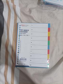 Pembatas Kertas Binder / Index Divider A5 10 Tab Interxfolder - Shop ...