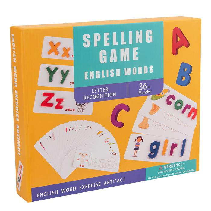 Jual AN Learning English Words Puzzles Card Spelling Alphabet - Kota ...
