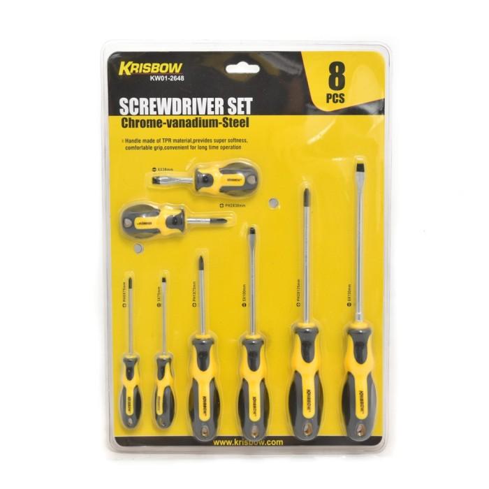 Krisbow set obeng plus dan minus 8 pcs Screwdrvier 8pcs pake - Shop ...
