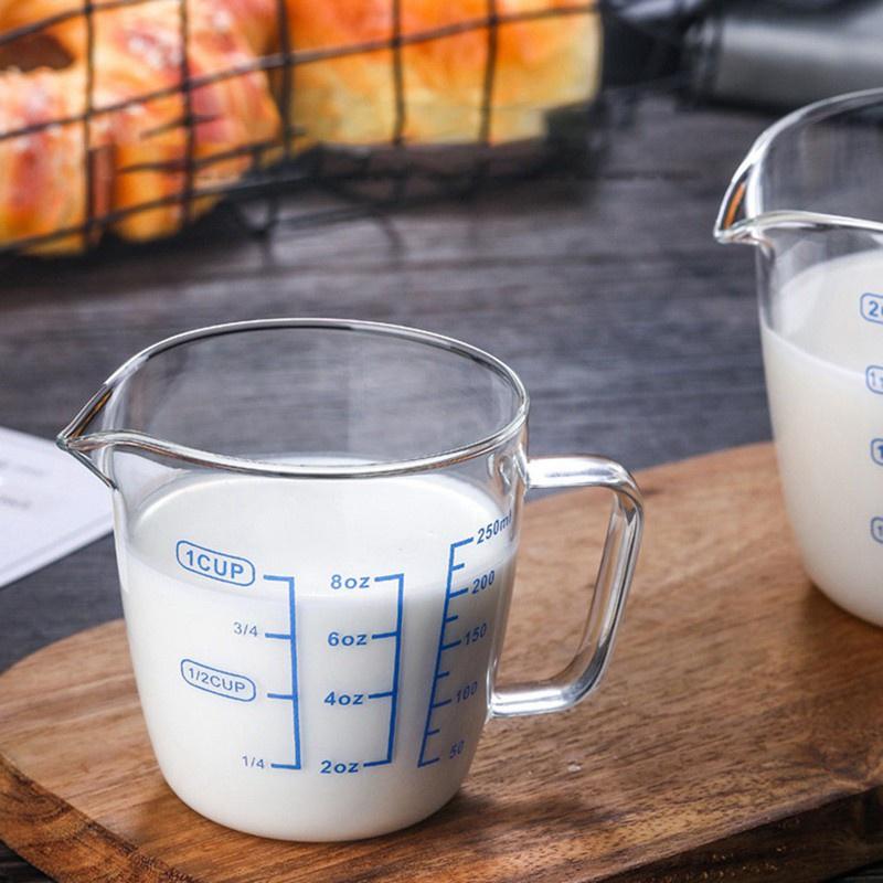Heat-resistant glass measuring cup milk cup with scale microwave - Shop ...