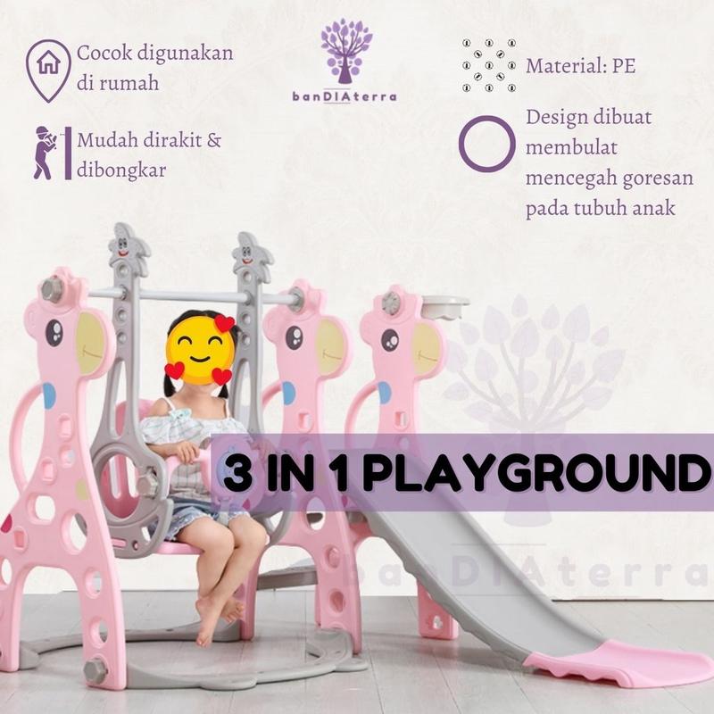 Bandiaterra Set Playground Anak 3 in 1 -Ayunan, Perosotan, Ring - Shop ...