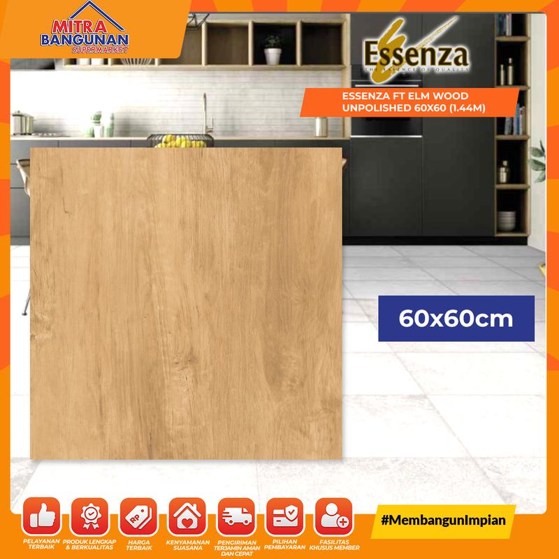 GRANIT LANTAI DINDING ESSENZA FT ELM WOOD UNPOLISHED 60X60 (1.44M ...