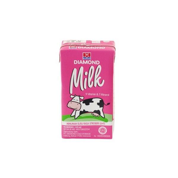 DIAMOND MILK UHT STRAWBERRY 125 ML - Shop | Tokopedia