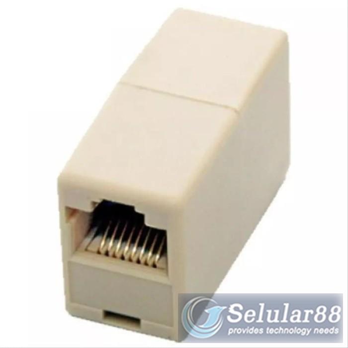 Barel Connector Konektor RJ45 Sambungan Kabel LAN Cat5 Cat6 UTP - Shop ...