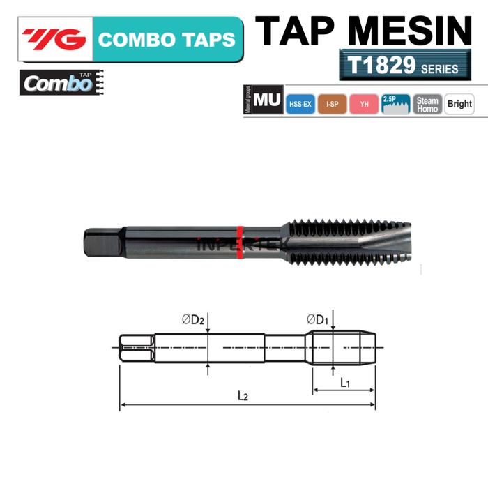 Promo T1829 TAP COMBO M16 PO YG TapS Mesin M 16 Pointed HSS Thread ...