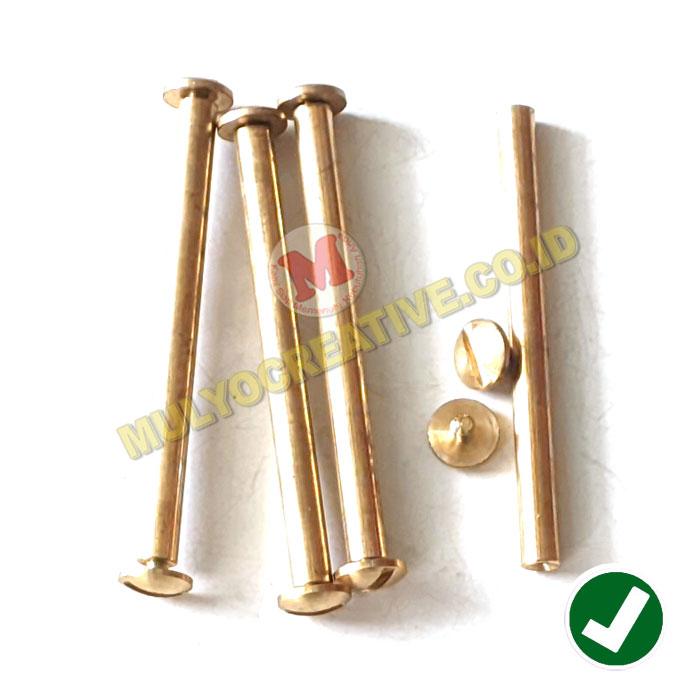 Jual Paku Baut Warna Gold Ukuran 6 Cm Jilid Buku – Baut Kalender 60 mm ...
