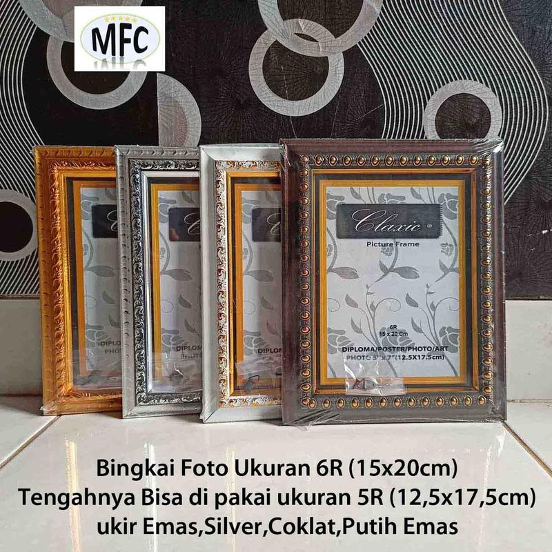 Bingkai Foto 6R 15x20 cm Ukir Emas Silver Coklat Putih Emas - Shop ...