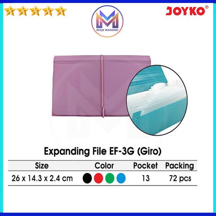 Jual Map Plastik Joyko Expanding File Giro / Dompet Organizer Folder ...