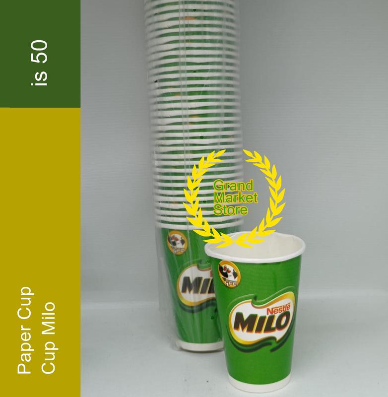 Paper Cup / Paper Cup Milo Uk 8 oz / /Gelas Milo isi 50 - Shop | Tokopedia
