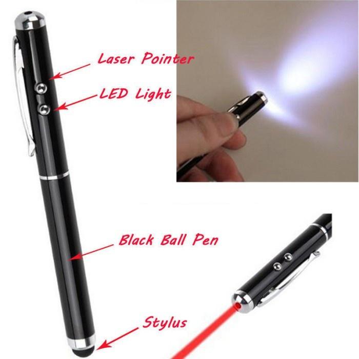[1 Pcs] Pulpen Laser Pointer 5in1 Pen Stylus pad Tablet Touch Pen ...