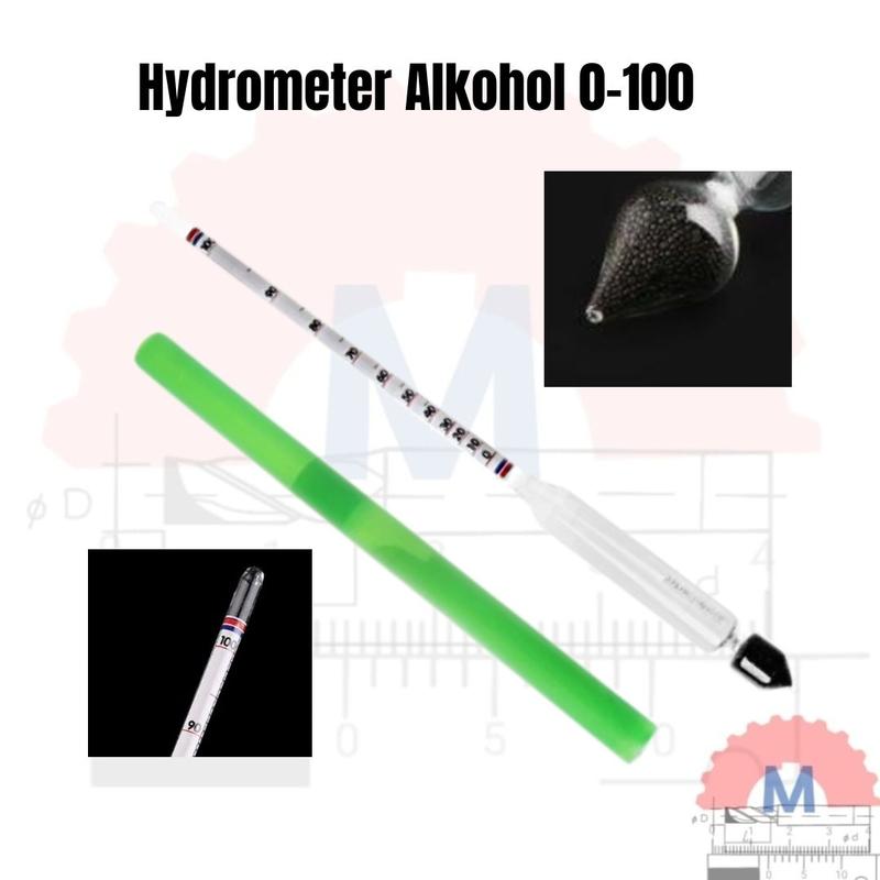 Hydrometer Alkohol test kadar etanol alcohol meter 0-100 - Shop | Tokopedia