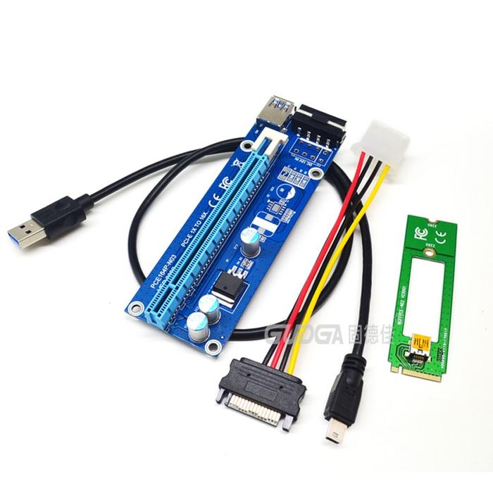 Jual M2 riser card M.2 KEY M NGFF To 16x GPU Usb 3.0 Extender FauI ...