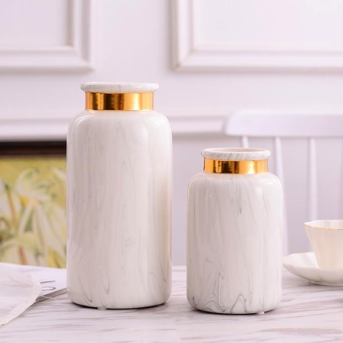 Margo Marble Gold Vase / vas keramik marmer emas - Shop | Tokopedia