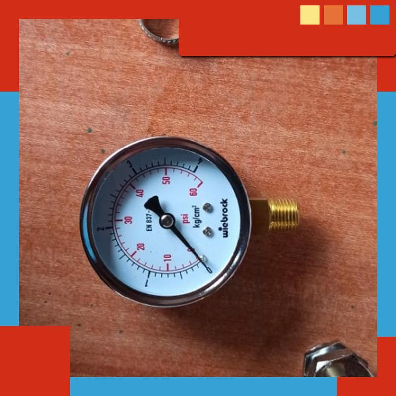 Pressure Gauge Wiebrock Manometer Setrika Uap 2,5 4 6 10 Kg Nagamoto ...