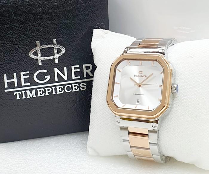 Jual Jam Tangan Hegner 1677 Analog Model Kotak Rantai Stainless ...