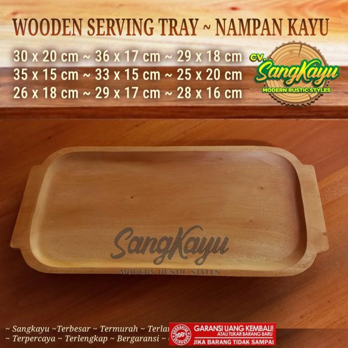 Wooden serving tray nampan kayu jati mahoni baki kayu nampan - Shop ...