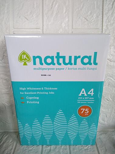 NATURAL A4 75 GR / HVS NATURAL A4 75 GR - Shop | Tokopedia