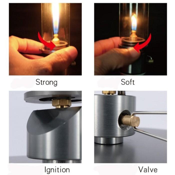 Lampu cemprong Gas Lantera Camping Candlelight Windproof Lamp - Shop ...