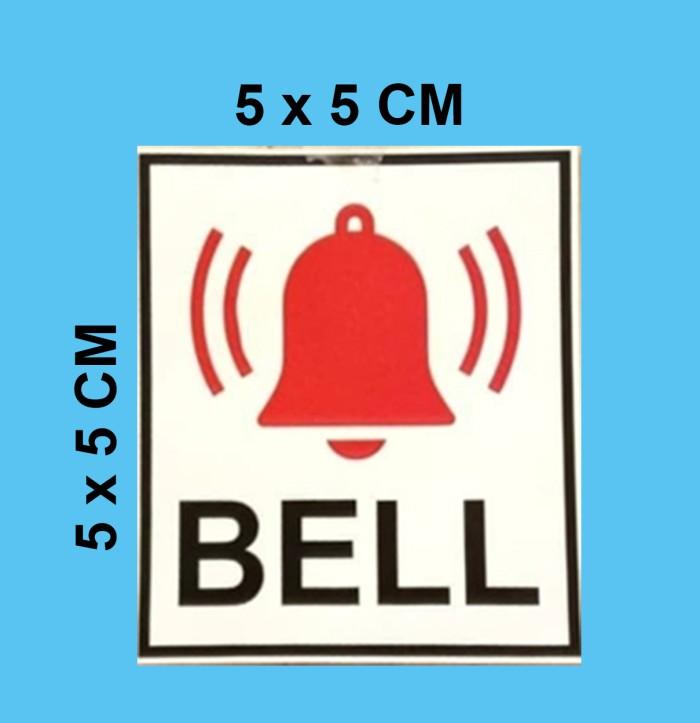 Jual SIGN STICKER / akrilik BELL UK 10X10CM STIKER BEL STIKER BEL 5 X 5 ...