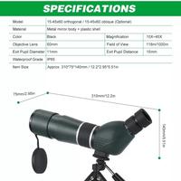 Promo Spotting Scope HD Monocular Single-Tube 15-45x60 - Teleskop ...