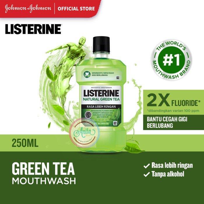 LISTERINE Green Tea Mouthwash Obat Kumur Antiseptik 250ml No Alcohol ...