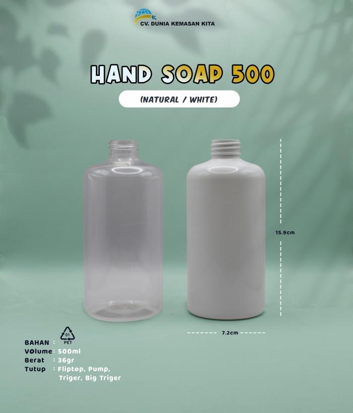 Jual Botol Hand Soap 500 ml - 1 pcs - Botol Pump - Putih/Bening ...