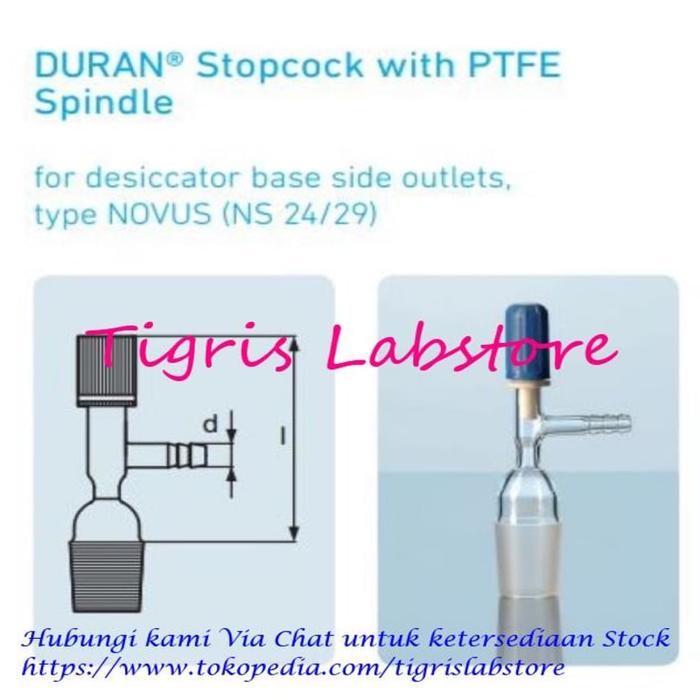 Jual Duran Stopcock Desiccator Lid PTFE Spindle NOVUS 247990401 ...